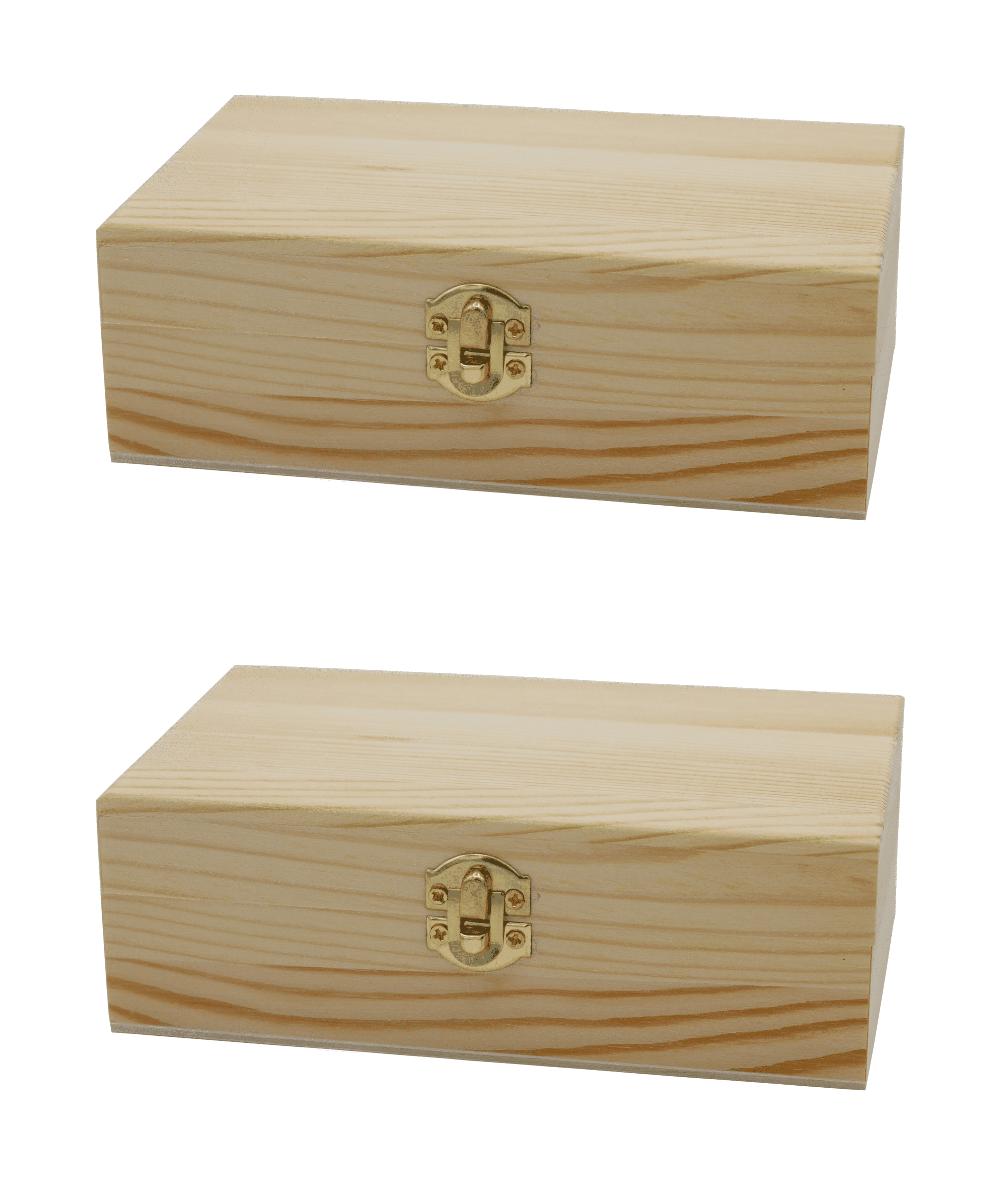 Creative Hobbies Unfinished Wood Craft Box – Light Unfinished Wood with ...