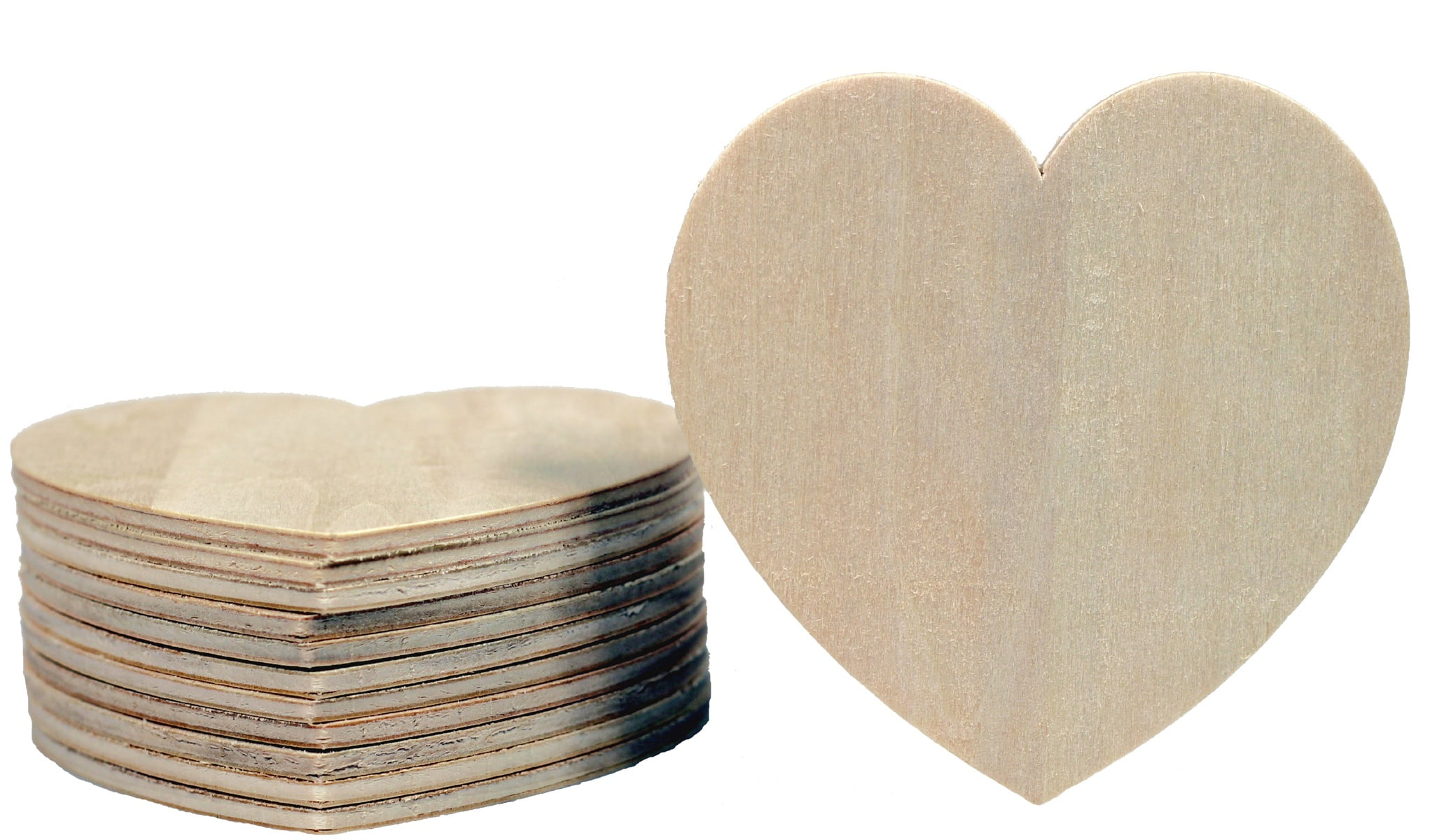 Creative Hobbies® Unfinished Wood Heart Cutout Shapes, Ready to Paint ...
