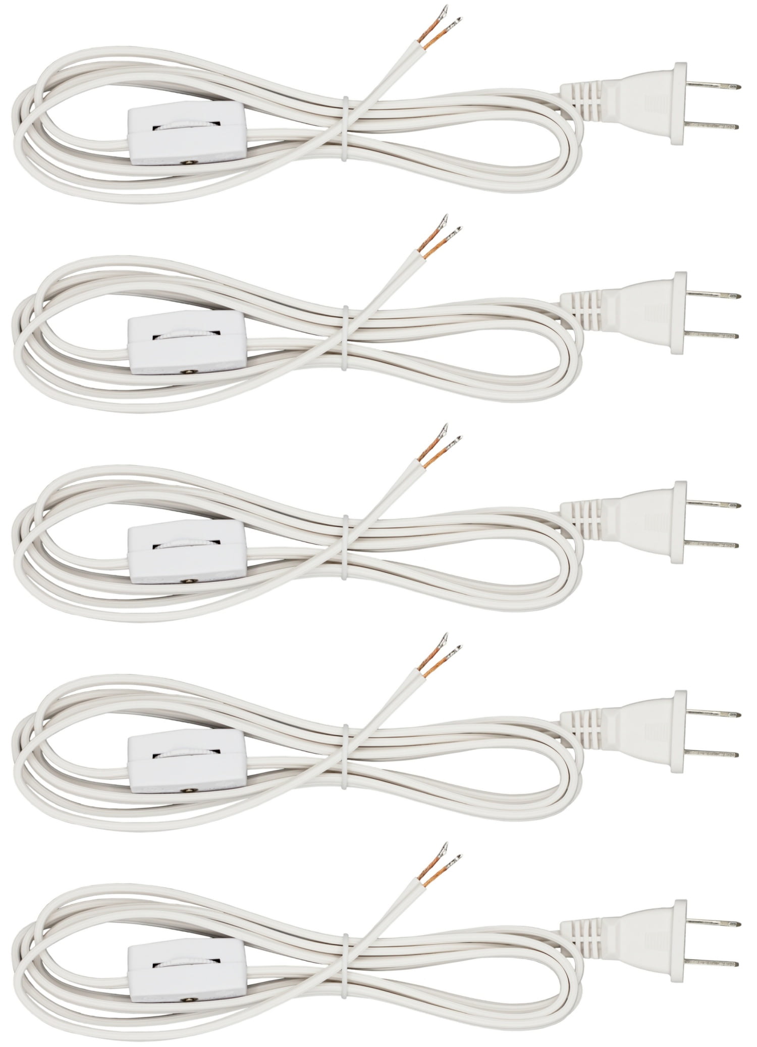 Creative Hobbies White Lamp Cord with Rotary Switch, Polarized Plug ...