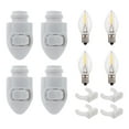 Creative Hobbies White Plug in LED Night Light with Switch, Manual On ...
