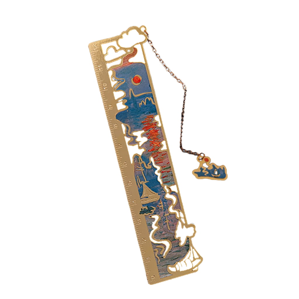 Creative Hollow Bookmarks Metal Bookmarks with Chain Decorative ...