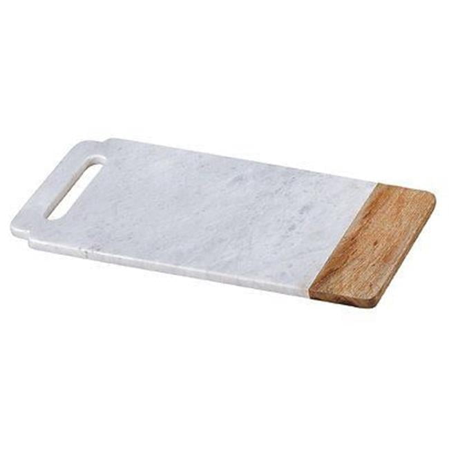 Creative Home 18 x 9 in. Taj Elite Creamy White Marble with Mango Wood ...