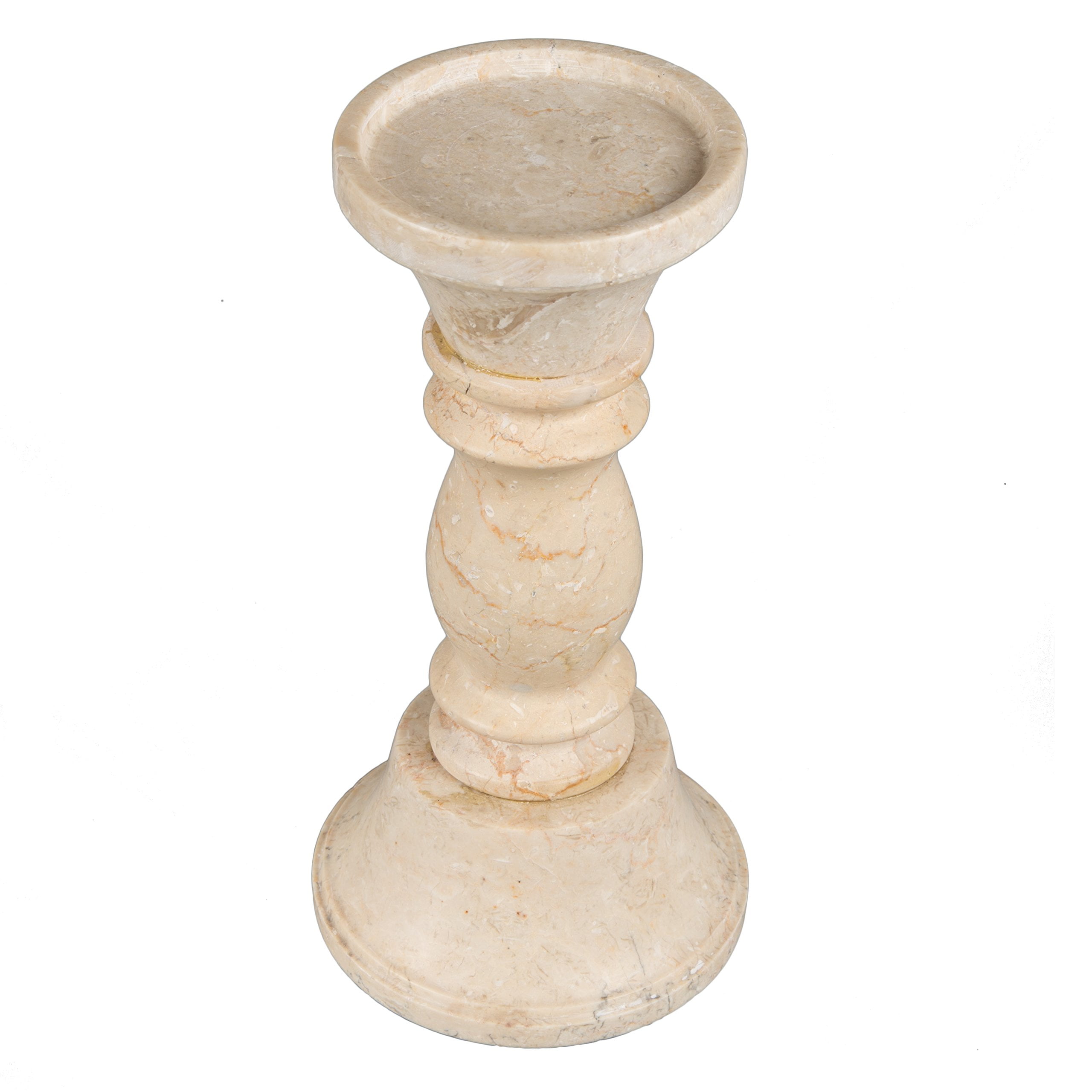 Creative Home 74682 Natural Champagne Marble 11" Height Pillar Candle ...