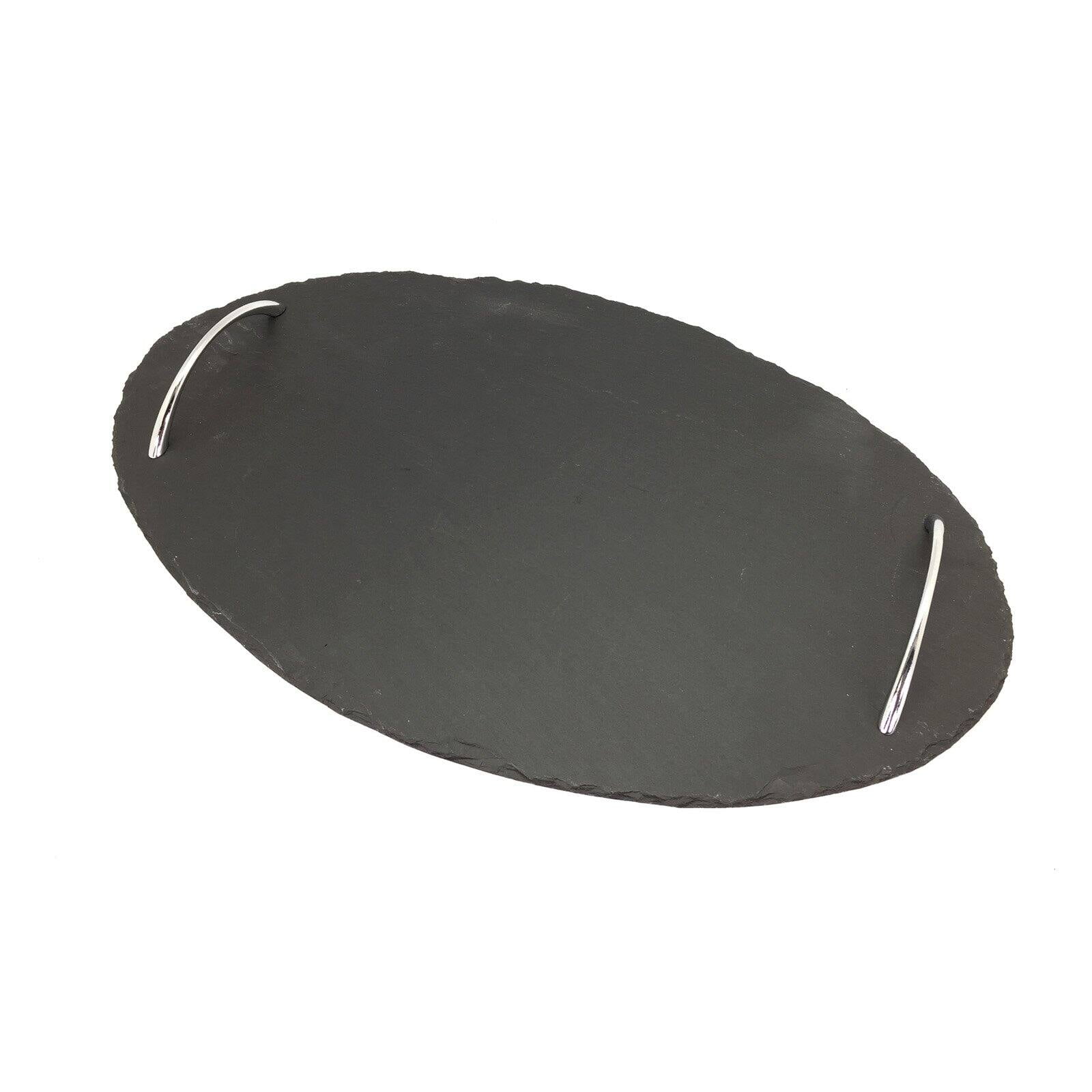 Creative Home Oval Serving Tray with Chrome Handles - Walmart.com