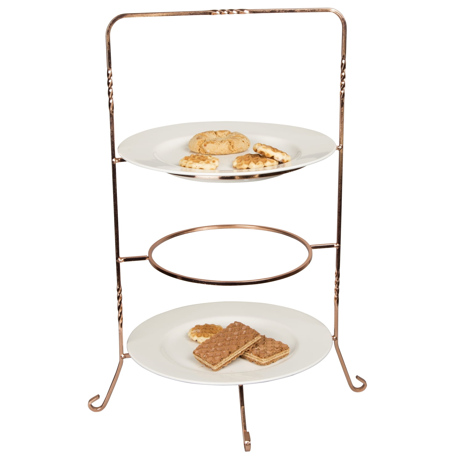 Creative Home Renaissance Copper Plated 3 Tier Dinner Plate Rack ...