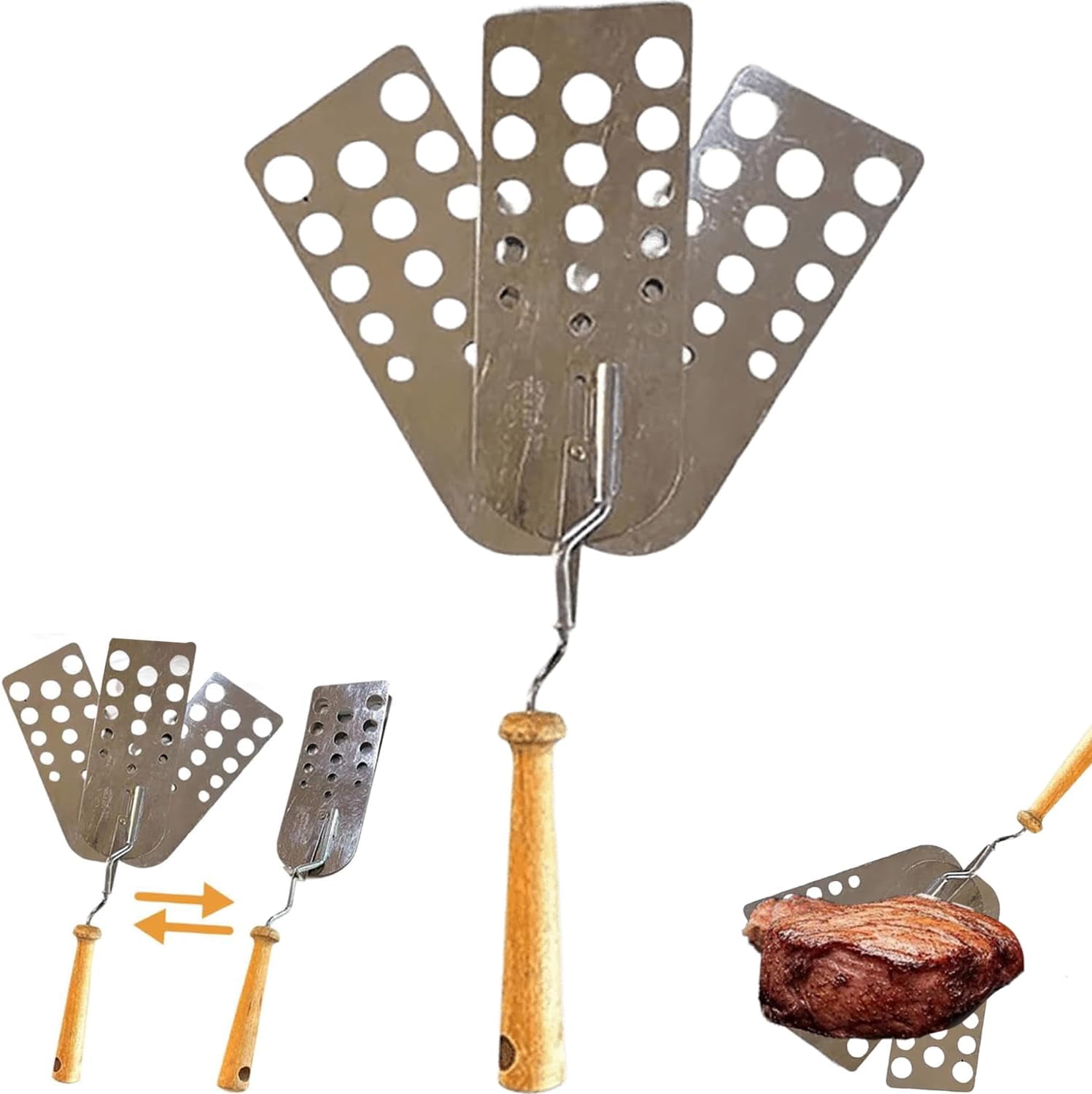 Creative Hot Meat Patty Spatula, Stainless Steel Heavy Duty Meat Turner ...