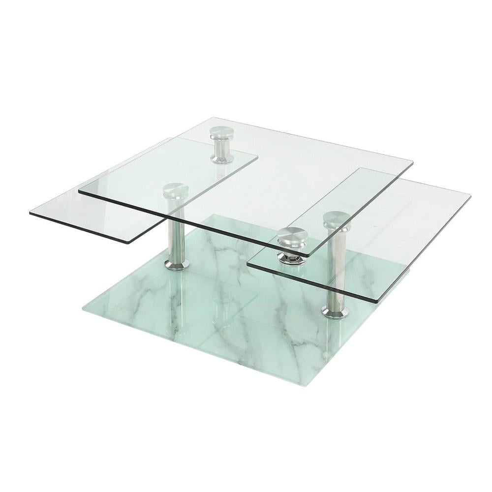 Creative Image's International Motion Coffee Table With Marble Glass ...