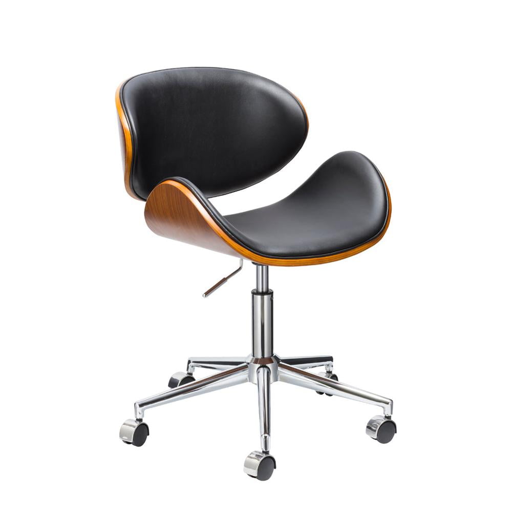 Creative Images International Modern Faux Leather Task Chair in Walnut ...