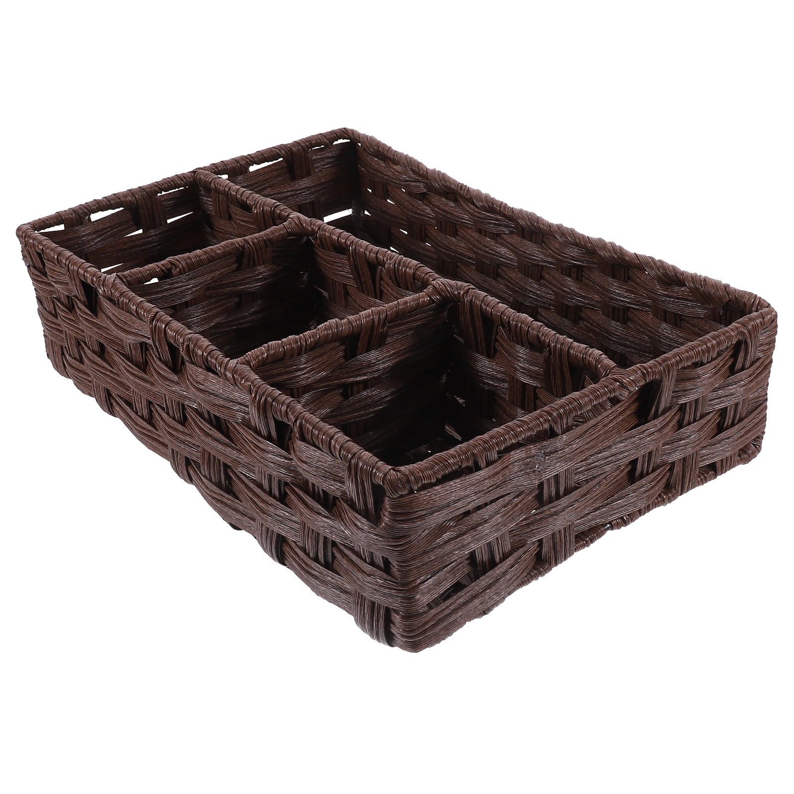 Creative Imitation Rattan Woven Home Storage Basket Desktop Coffee ...