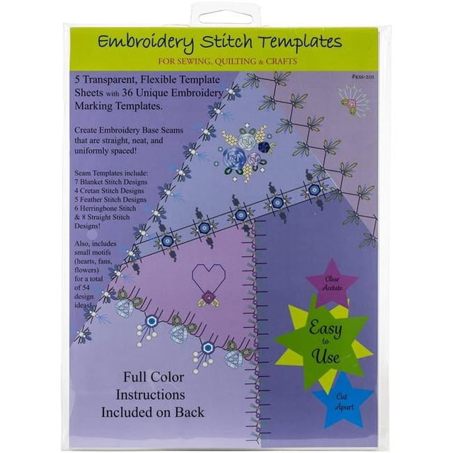 Creative Impressions Embroidery Stitch Template Set-5/Pkg - Walmart.com