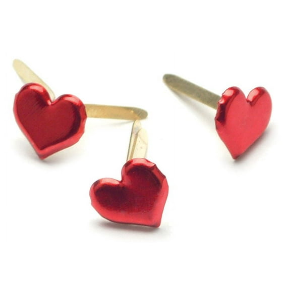 Creative Impressions Painted Metal Paper Fasteners 50/Pkg-Hearts ...