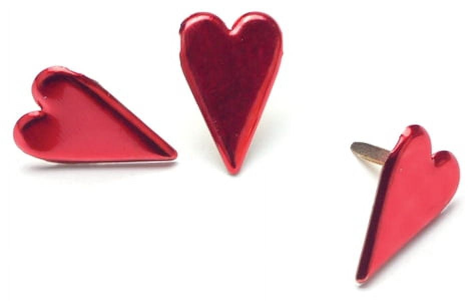 Creative Impressions Painted Metal Paper Fasteners 50/Pkg-Long Hearts ...