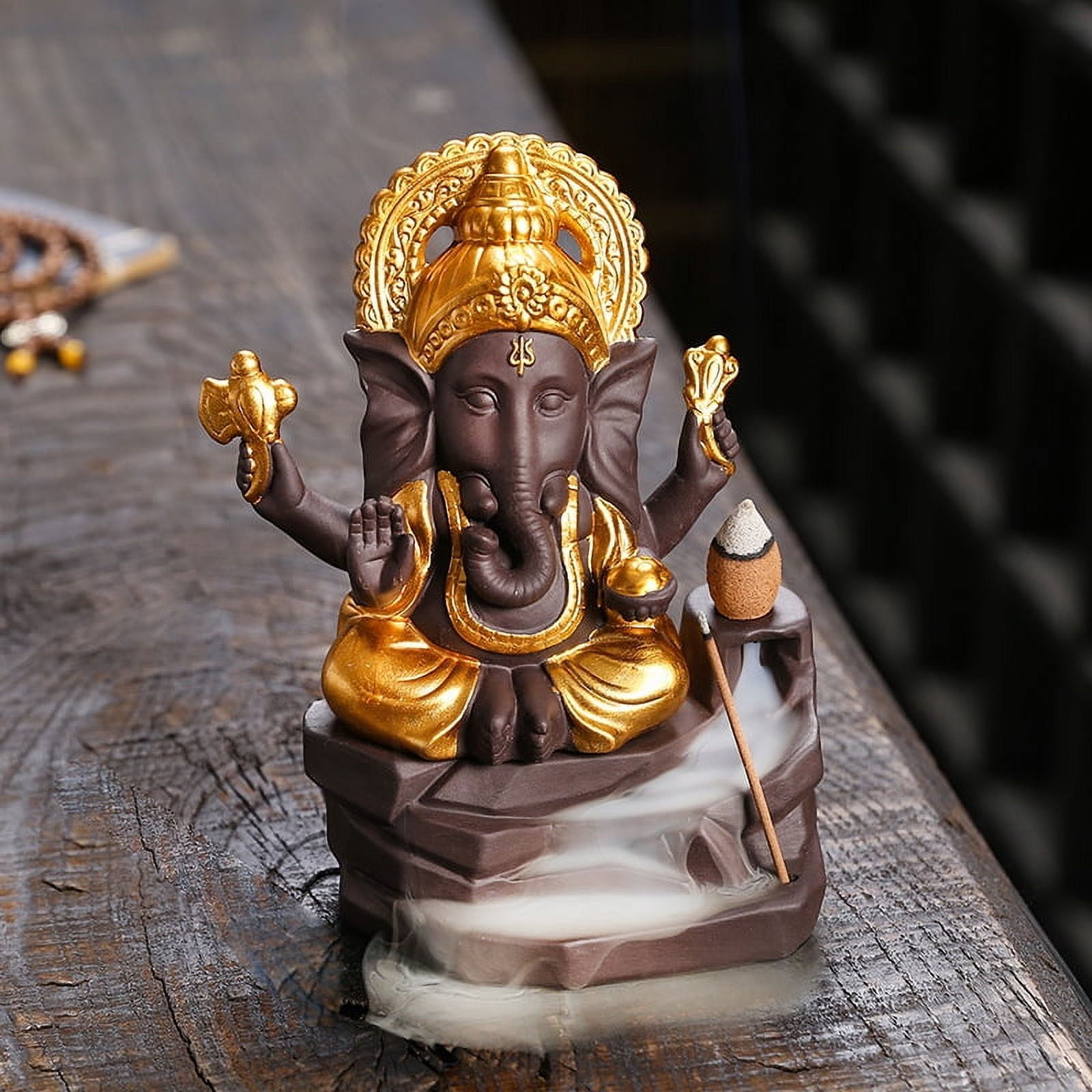 Creative Indian Elephant God Incense Burner Zen Buddha Incense Holder ...