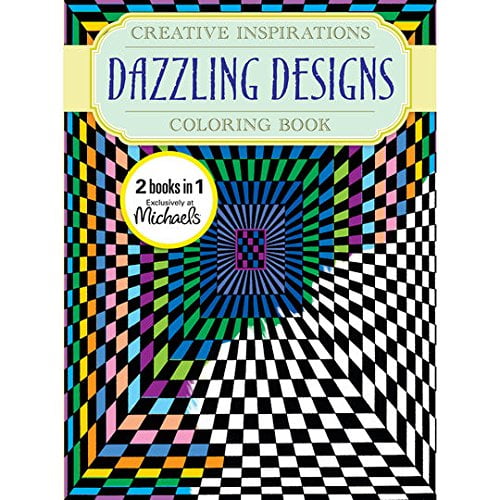 Pre-Owned Creative Inspirations Dazzling Designs 2 in 1 Coloring Book ...