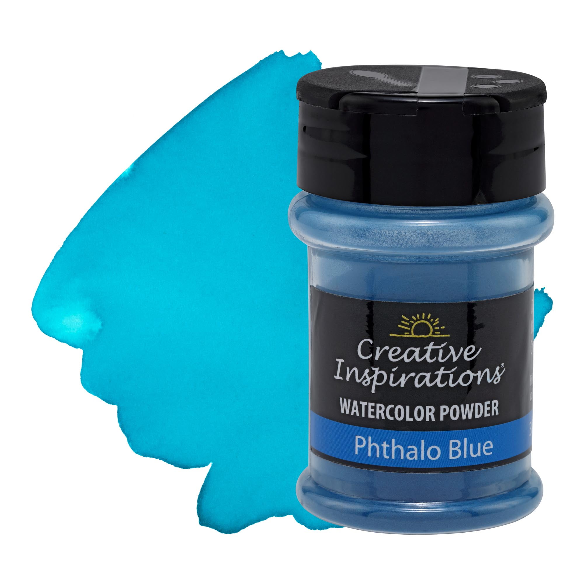 Creative Inspirations Powder Watercolor Paint - 38g Shaker Bottle, Phthalo Blue - Dye-Based ...