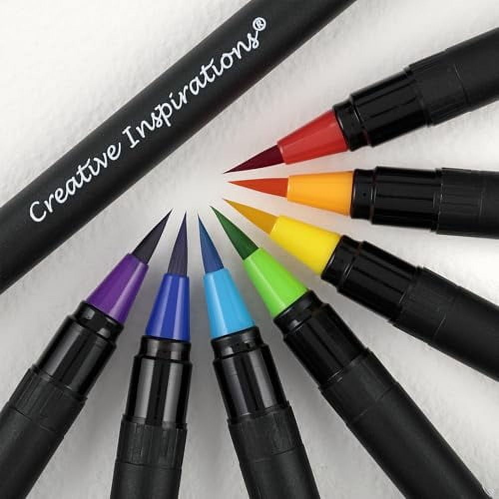 Creative Inspirations Watercolor Brush Pen Set - Water-Soluble Pens for ...