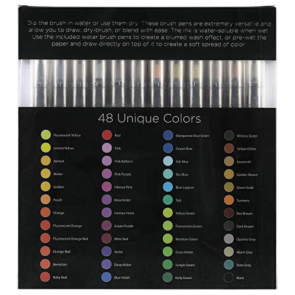 Creative Inspirations Watercolor Brush Pen Set - Water-Soluble Pens for ...
