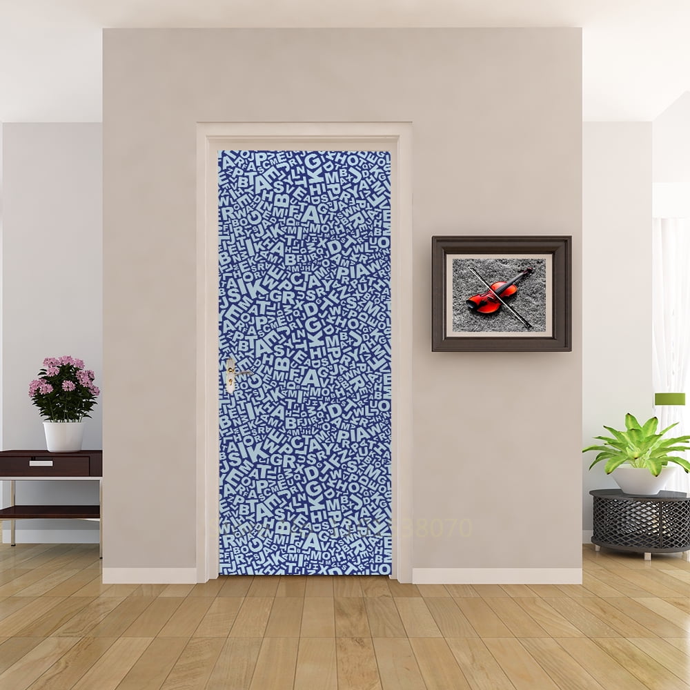 Creative Irregular Graphic Wallpaper On Doors Self adhesive PVC Sticker ...