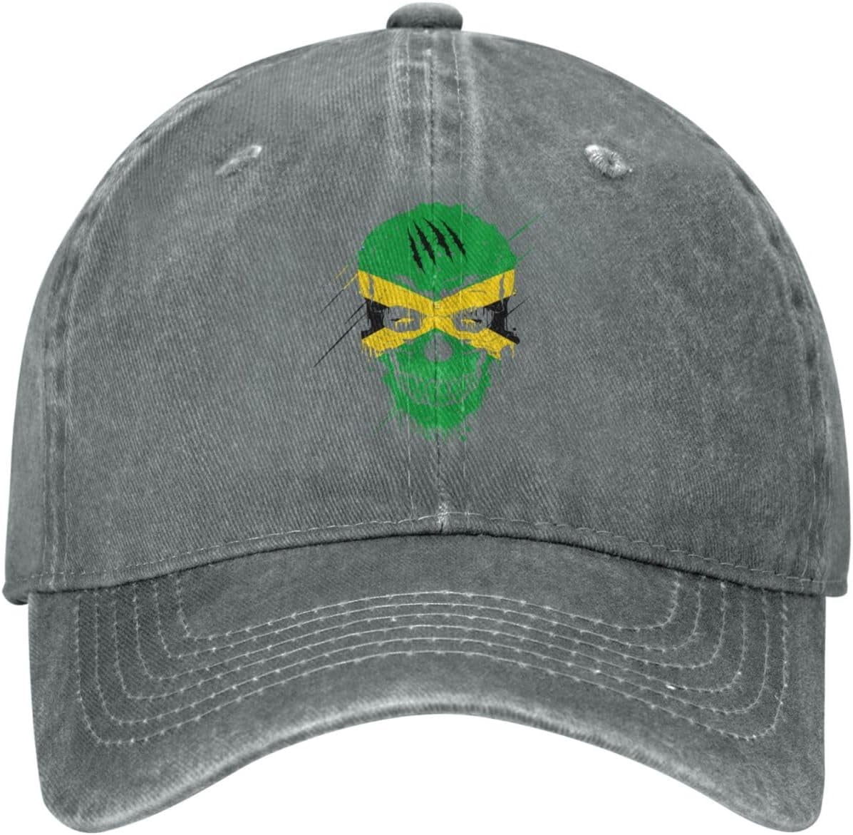 Creative Jamaica Patriot Skull National Flag Baseball Cap for Men Women ...