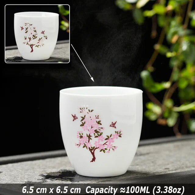 Creative Japanese Magic Sakura Teacup Hot Cold Temperature ...