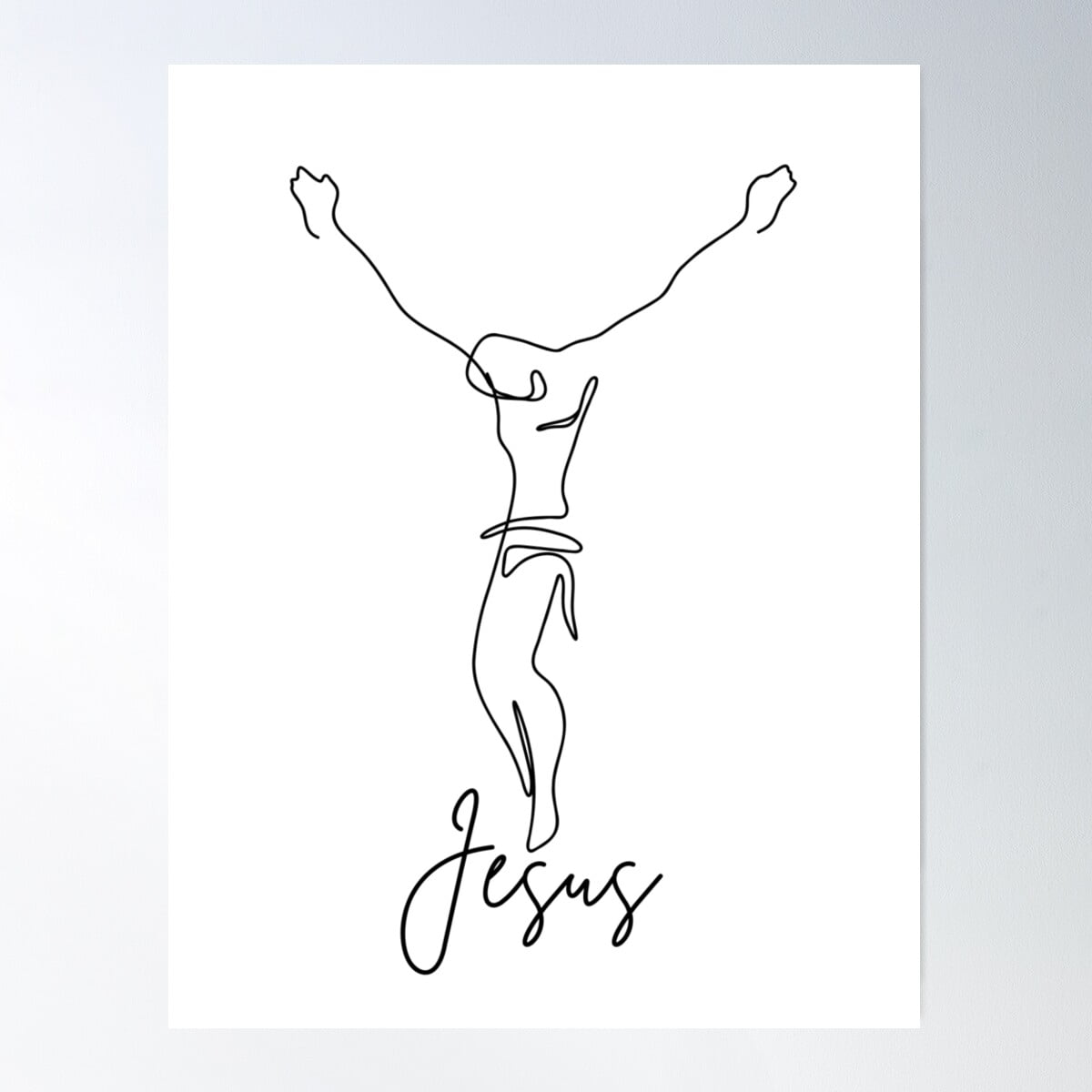 Creative Jesus Poster Wall Art, Modern Wall Decor For Living Room ...