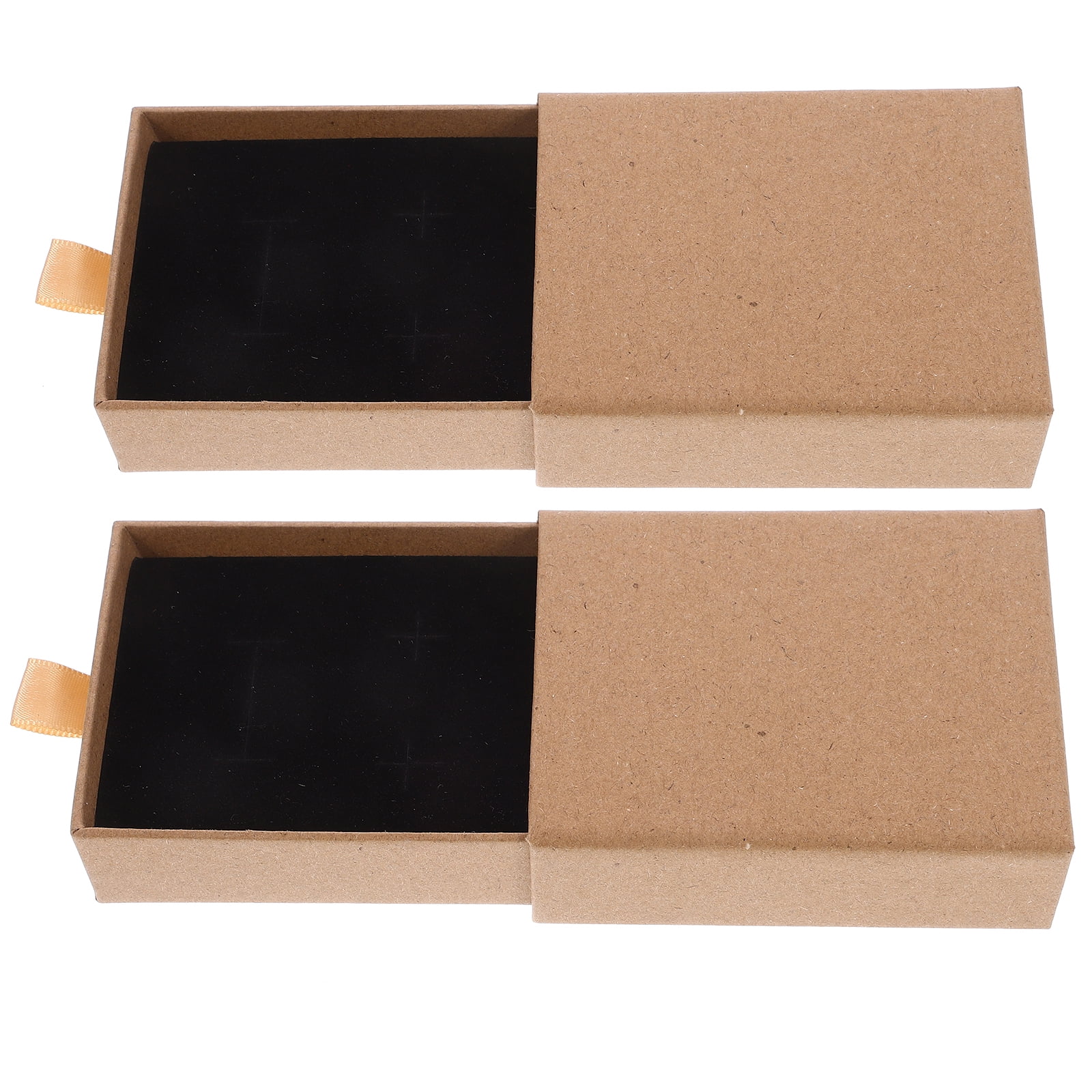 LULULION Necklace Ring Boxes Brown 2Set 3.5x2.8x1.2in - Walmart.com