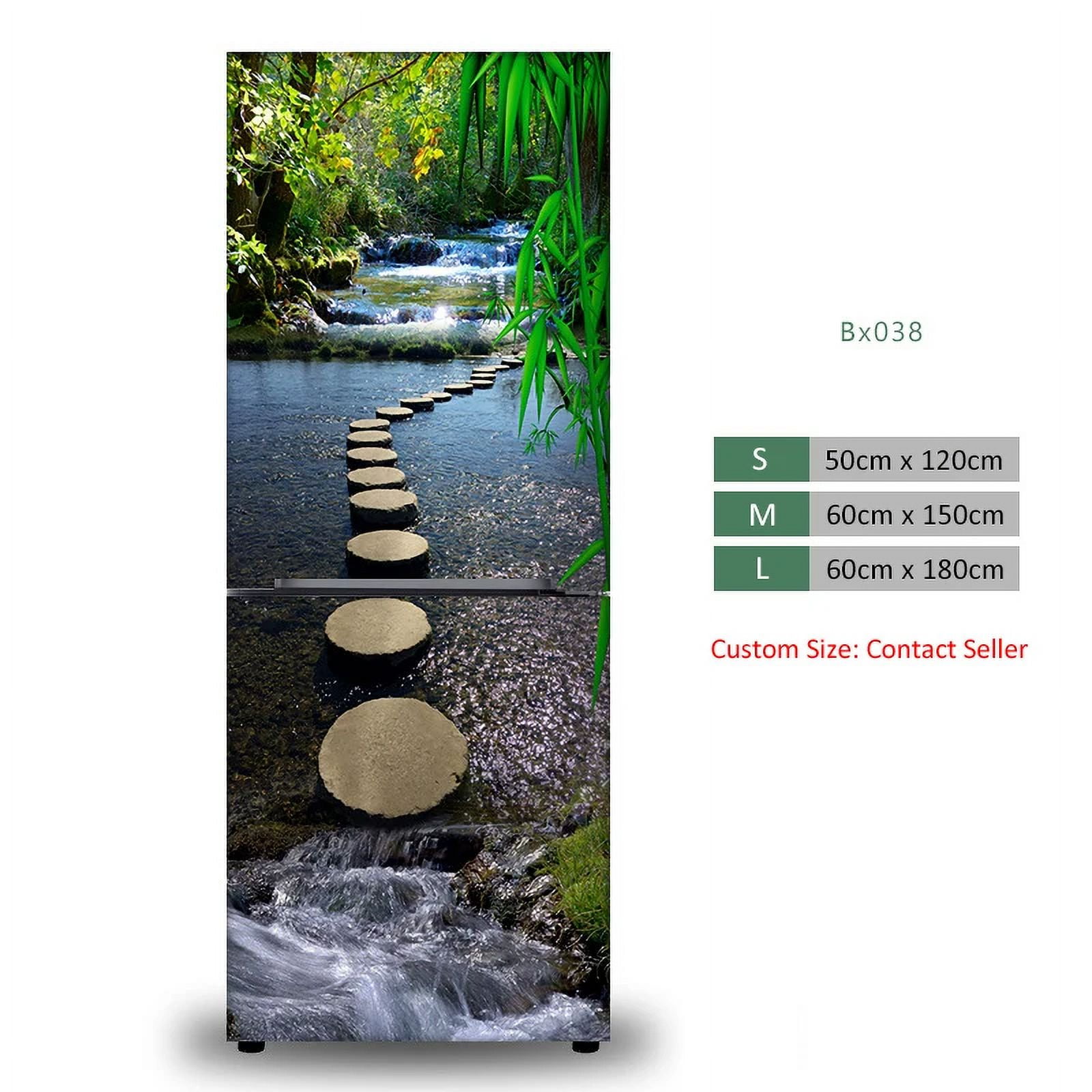 Creative Jungle Forest Bridge Mural Door Art Wallpaper Removable Bamboo ...