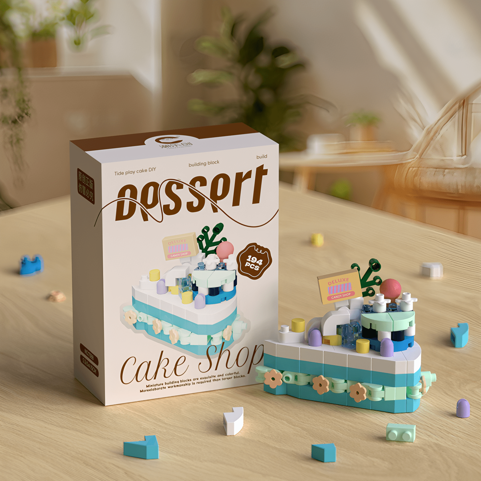 Creative Kawaii cake Building blocks Cake model DIY decorative toys for ...