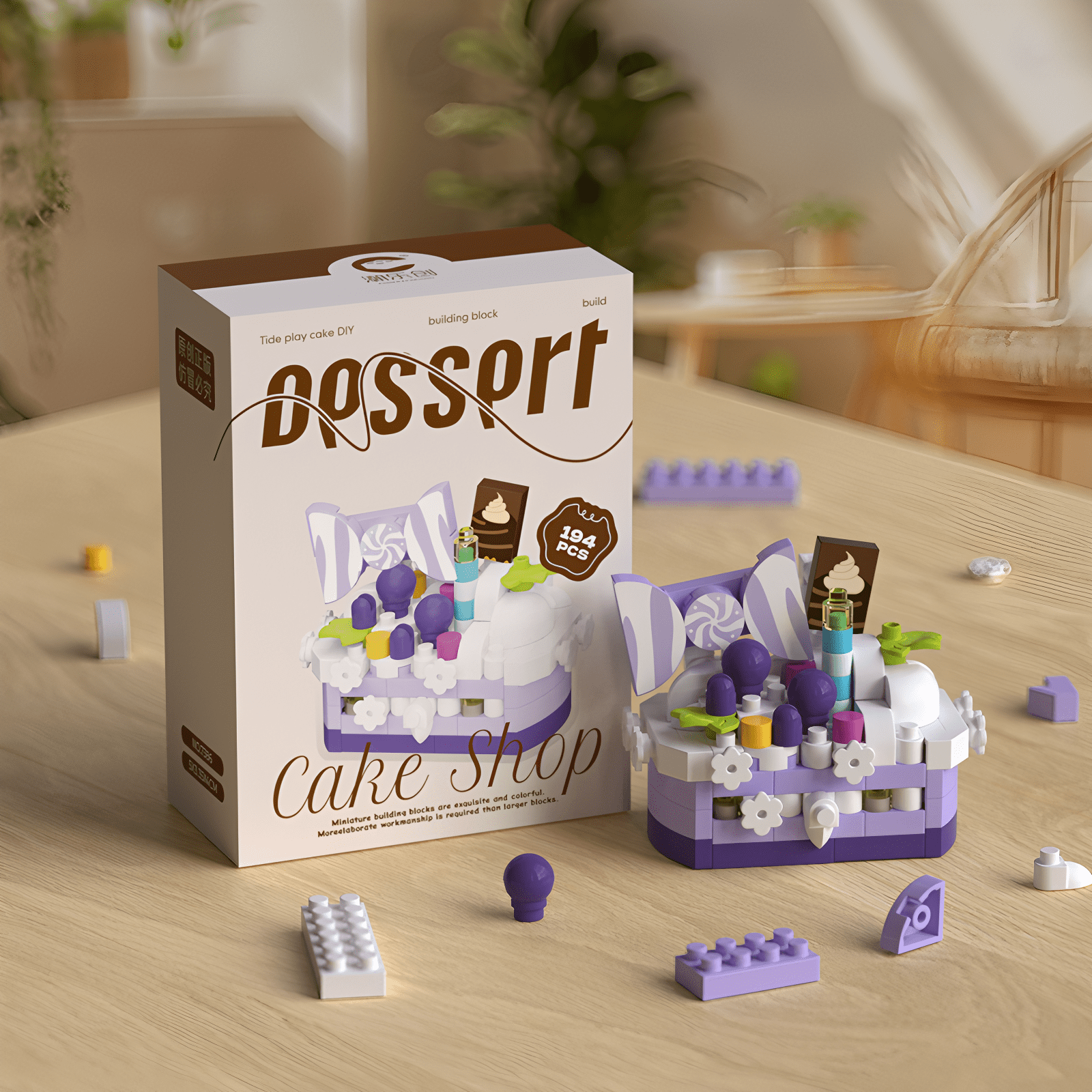 Creative Kawaii cake Building blocks Cake model DIY decorative toys for ...