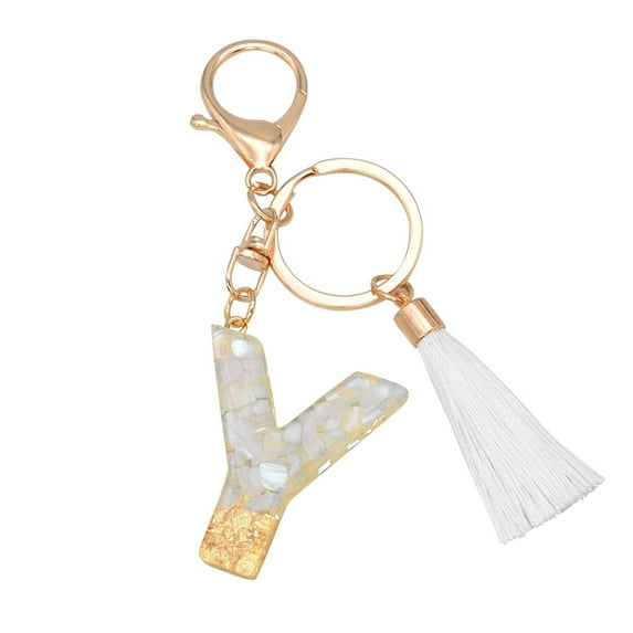 Creative Keychain Color Letter Keychain Translucent Resin Pendant ...