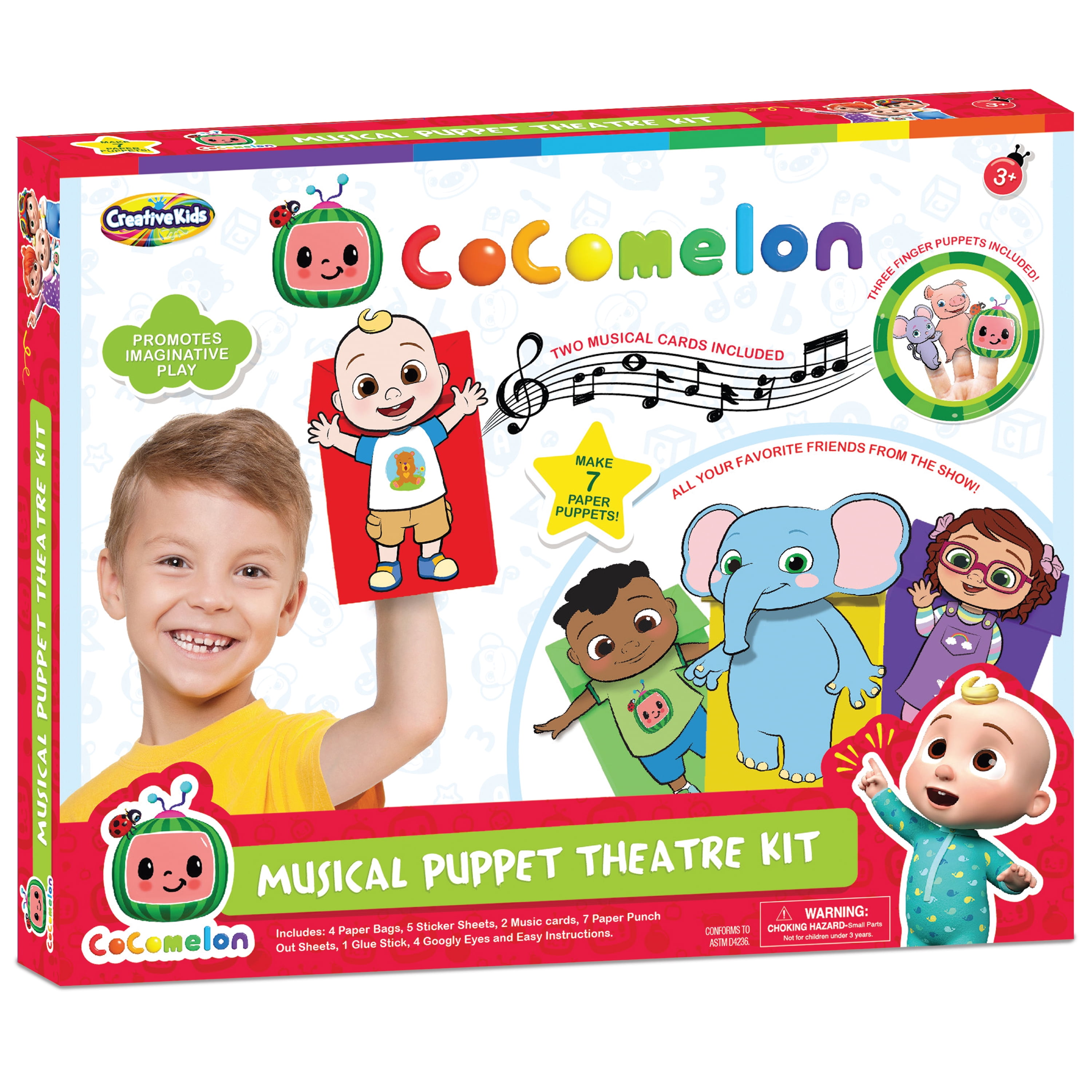 Creative Kids Cocomelon Musical Puppet Theater Kit- Create Your Own ...