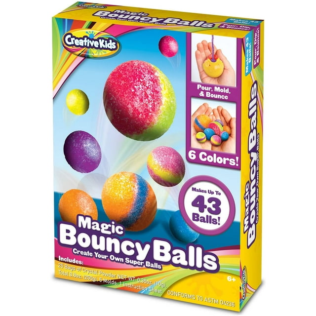 Creative Kids DIY Bouncy Balls Making Art Fun Set - Magic Crystal ...