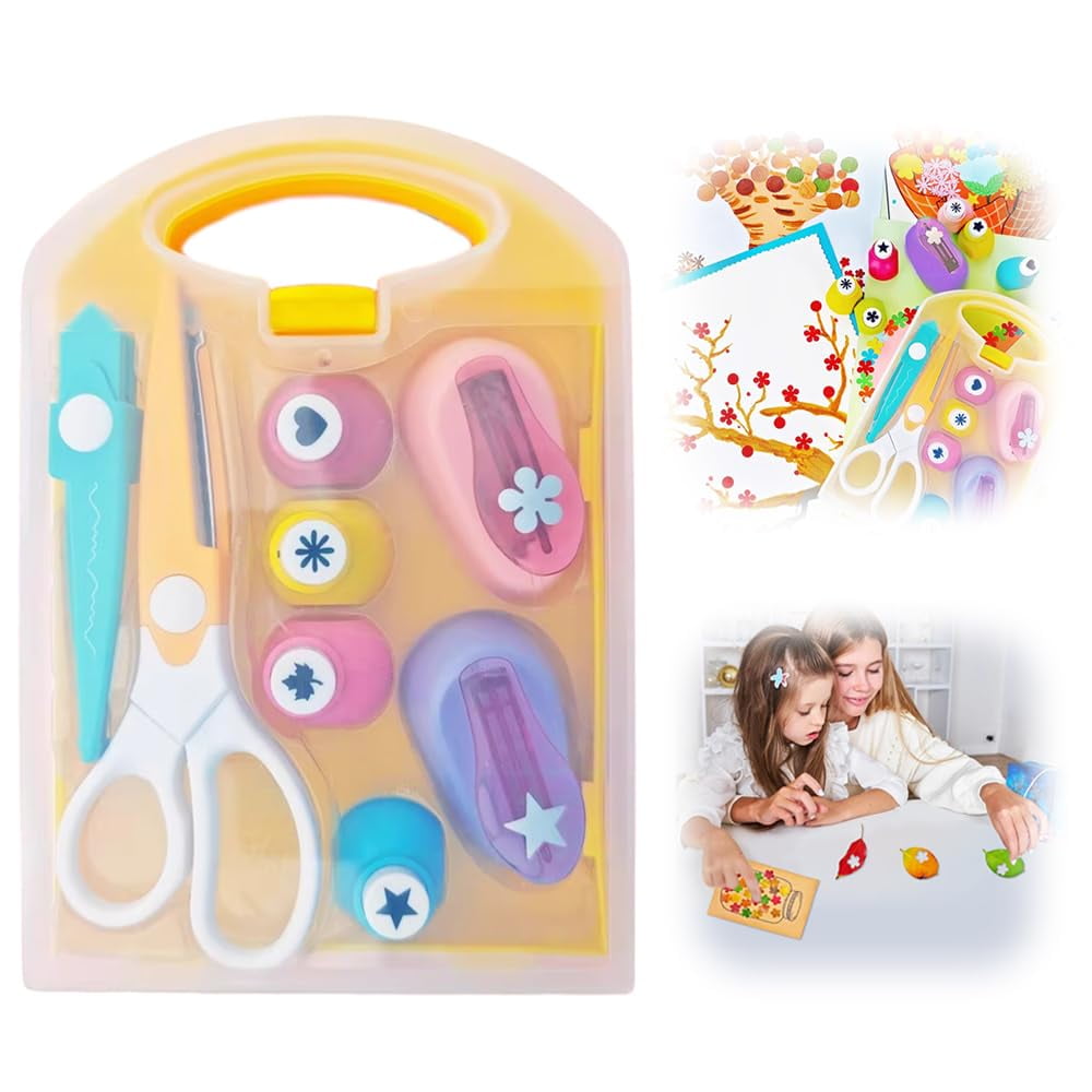 Creative Kids DIY Puncher Craft Set, Craft Hole Punch Shapes Set,Hole ...