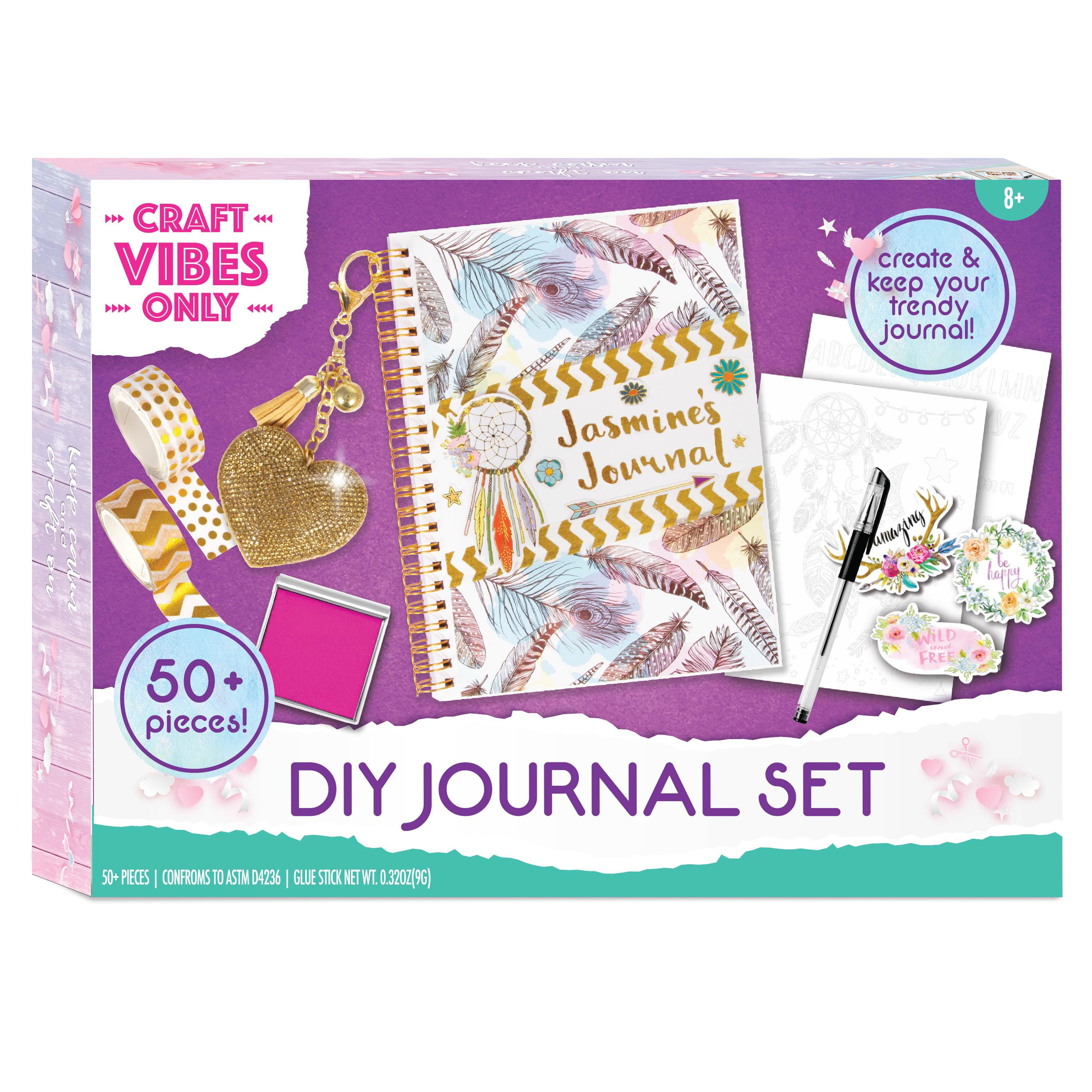 Craft Vibes DIY Journal Set for Kids, Personalized Diary, Journal ...