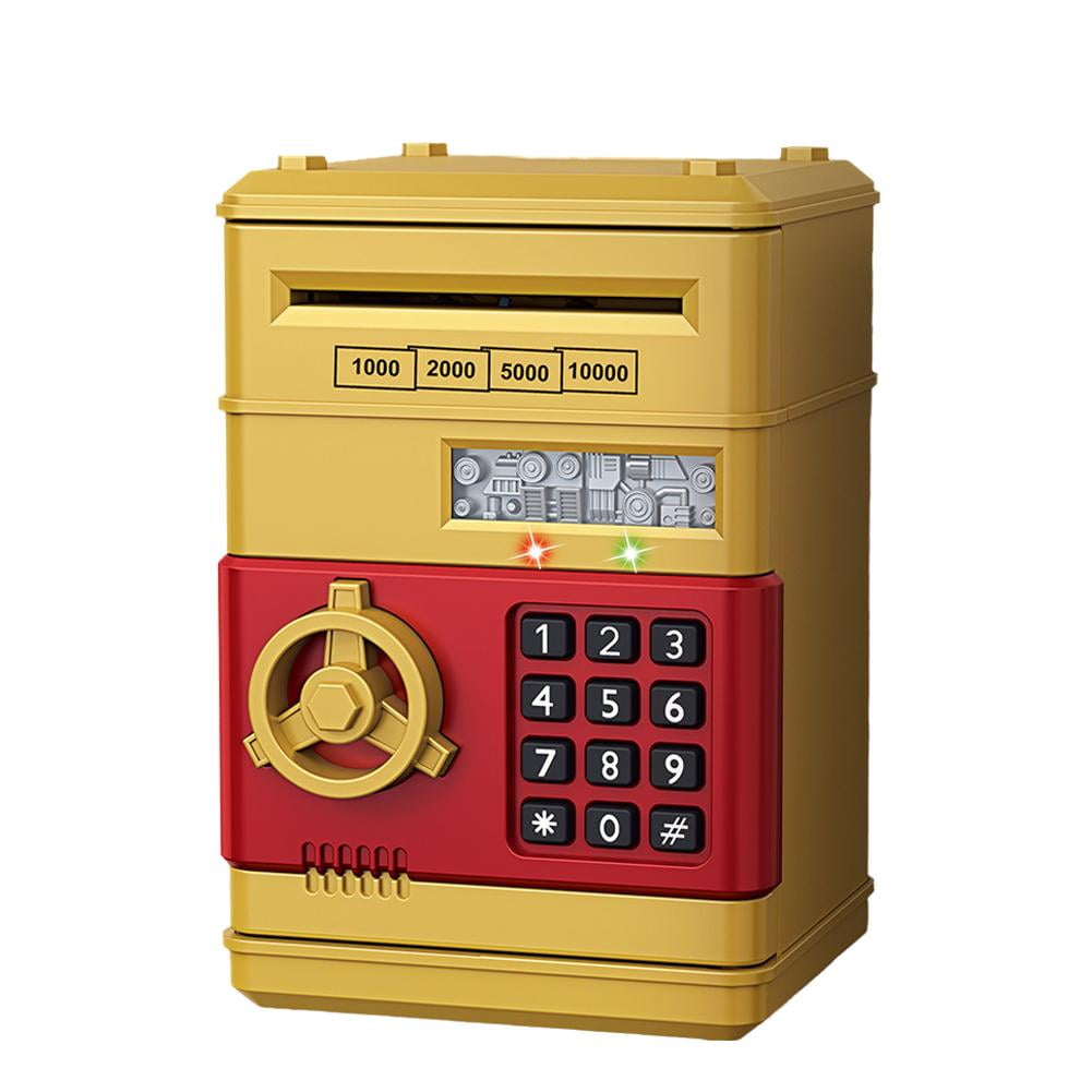 Creative Kids Piggy Bank Automatic Mini Safe Cash Dual Languages Voice ...