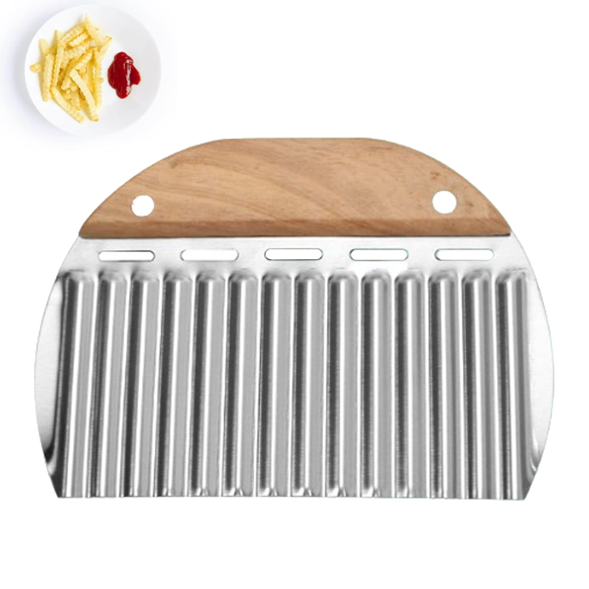 Creative Kitchen Companion: Waffle Fry Cutter, Crinkle Cutter With Non ...