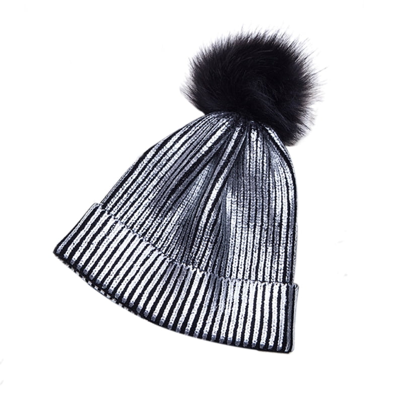 Creative Knit Beanies With Sparkling Pom Perfect For Cold Weather ...