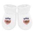 Creative Knitwear Baby Booties with Embroidered USA Shield, Single Pair ...