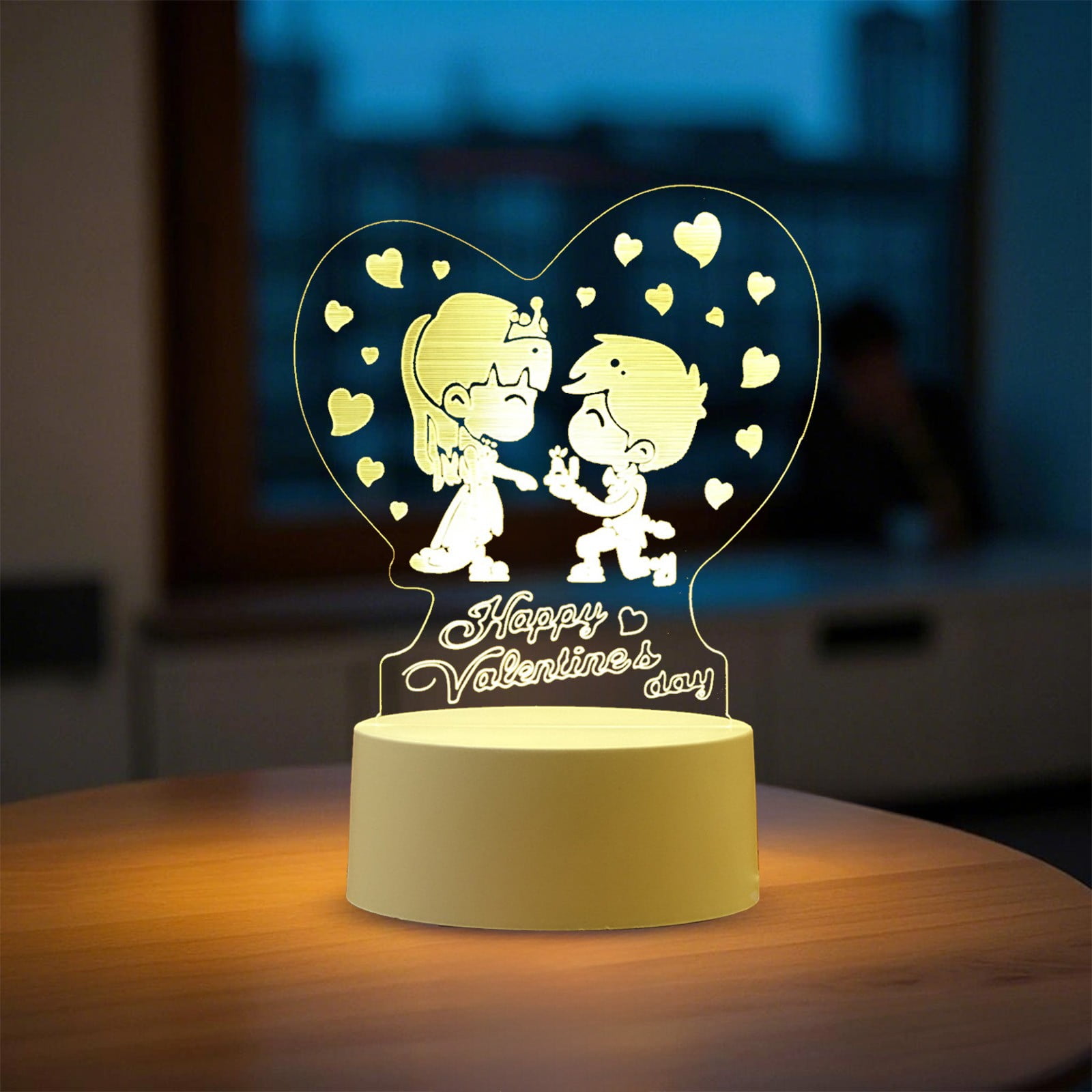 Creative LED Night Light with Acrylic Design and USB Power Supply for ...