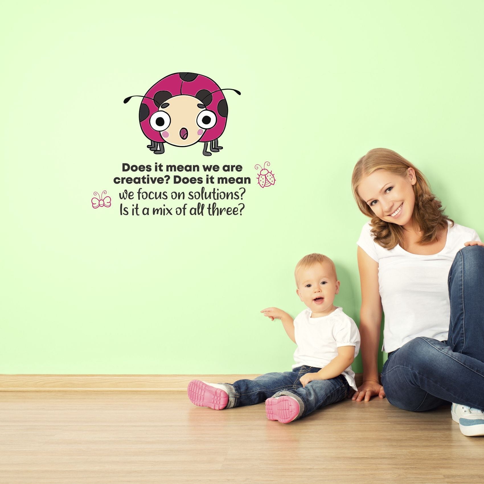 Creative Lady Bug Animal Life Quote Cartoon Quotes Decors Wall Sticker ...