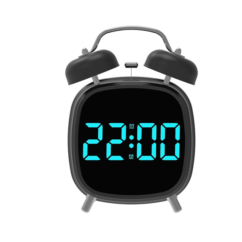 Creative Large Volume Metal Strong Bell Clock - Multi-Function LED Wake ...