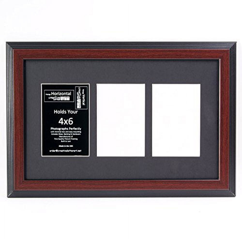 Creative Letter Art [10x16 3 Opening Mahogany Picture Frame with Glass ...