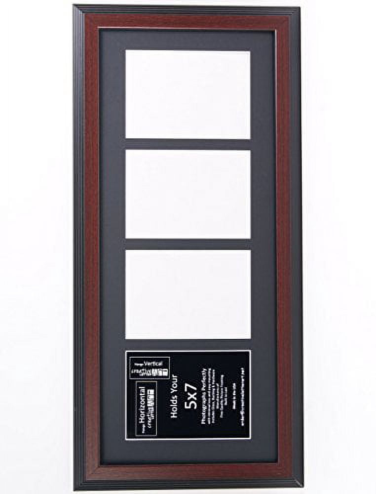 Creative Letter Art 4 Opening Mahogany Picture Frame with Glass to hold ...