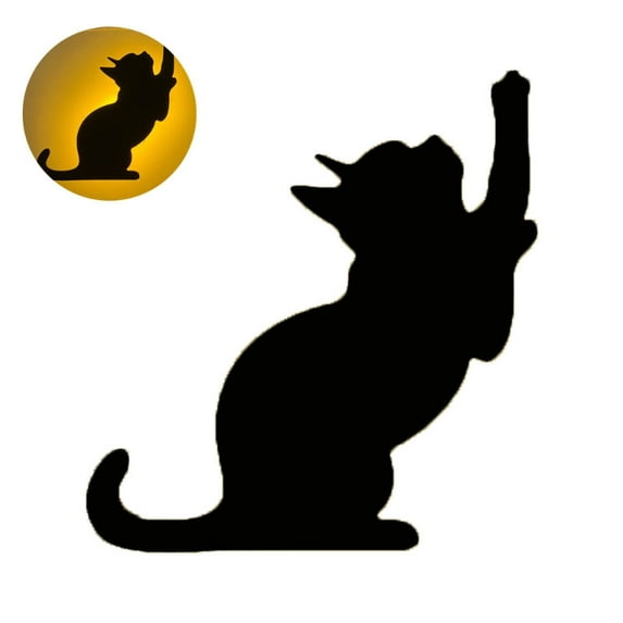 Creative Light-controlled Sound Control Night Light Silhouette Lamp ...