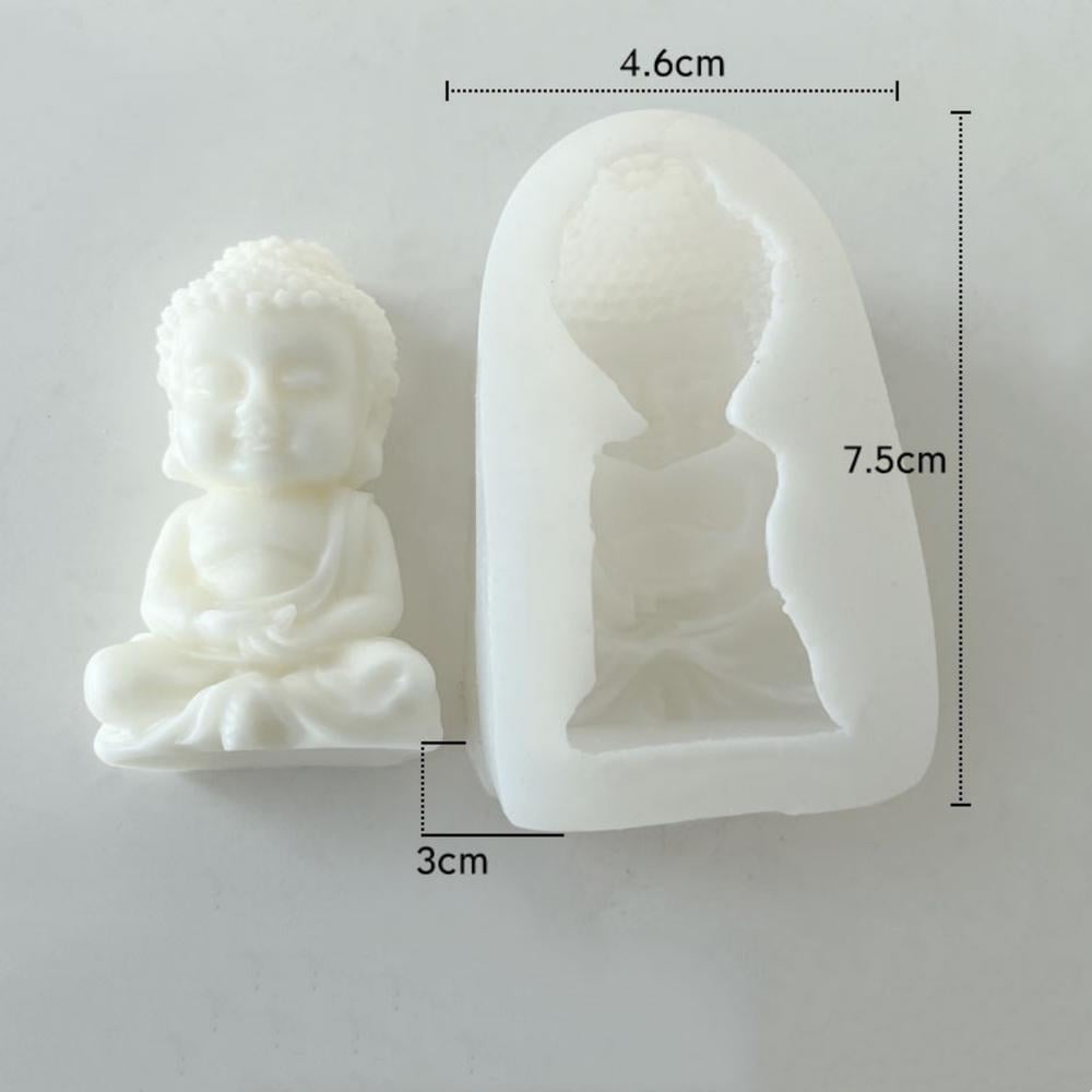 Creative Lotus Flower Buddha 3D Silicone Candle Soap Mold Home ...