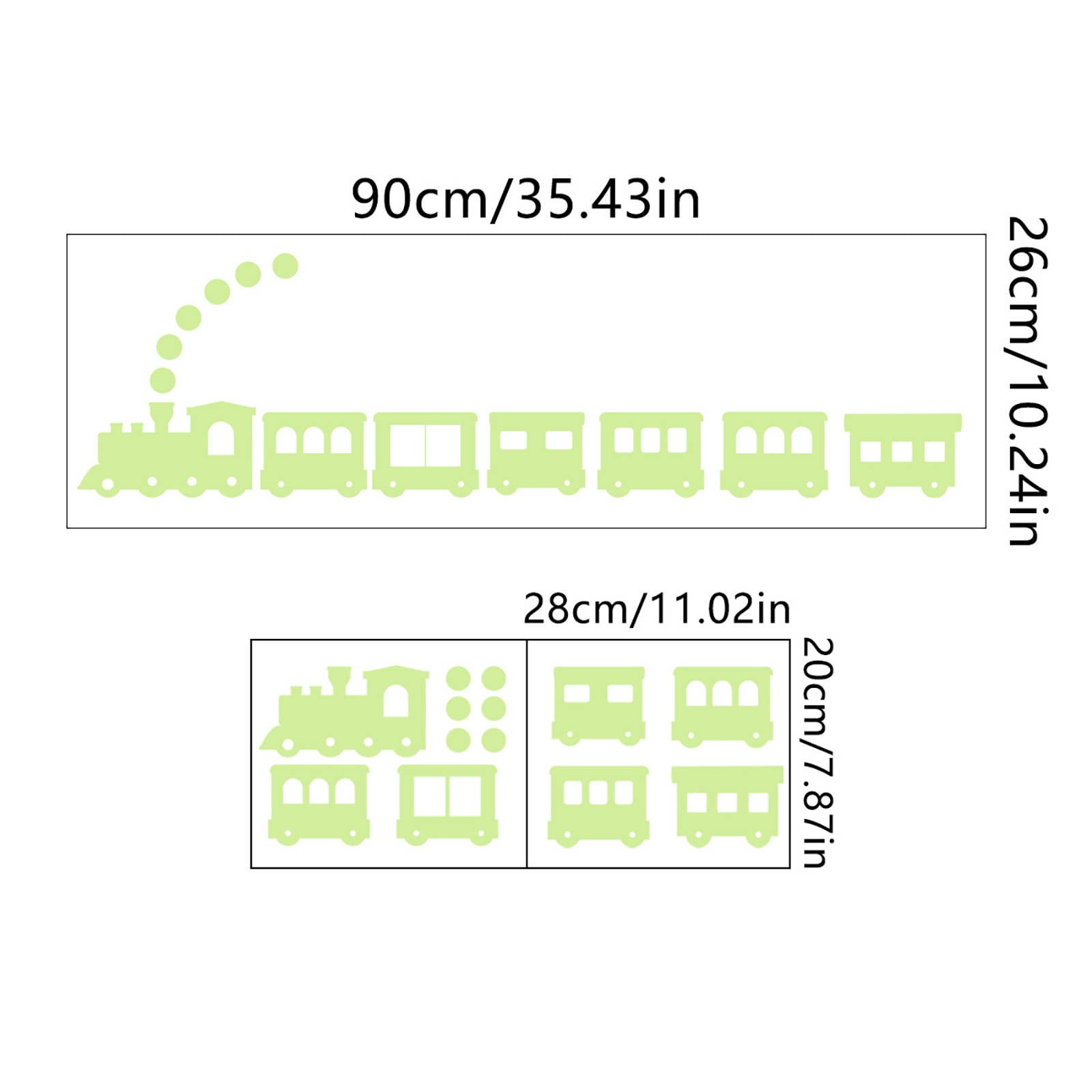 Creative Luminous Small Train Wallpaper Background Wall Living Room ...