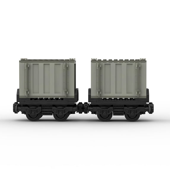 Creative MOC Mini Retro Train Carriage Building Blocks City Railway ...