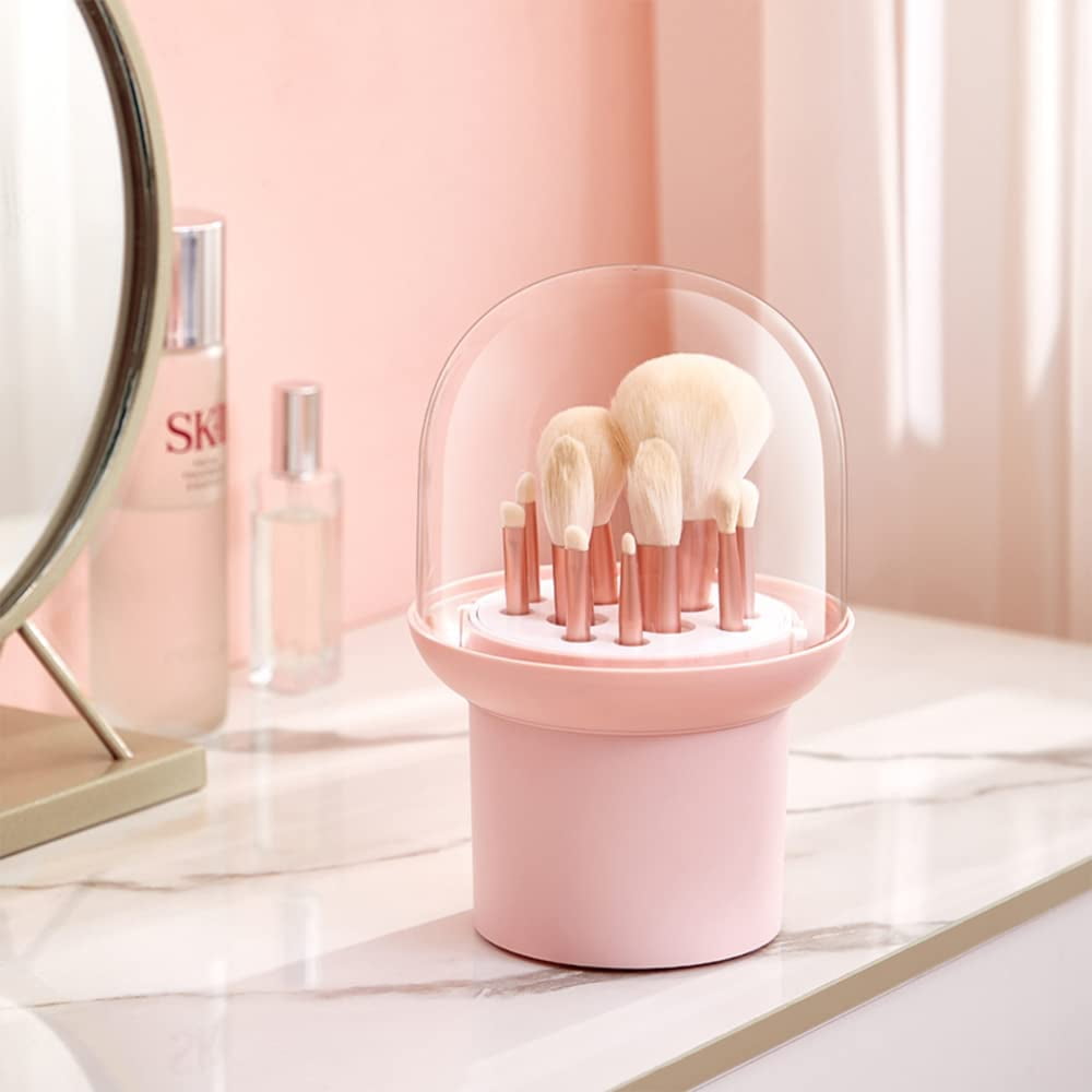 Creative Make Up Brush Holders with Lid, Dustp-roof Makeup Brush Holder ...