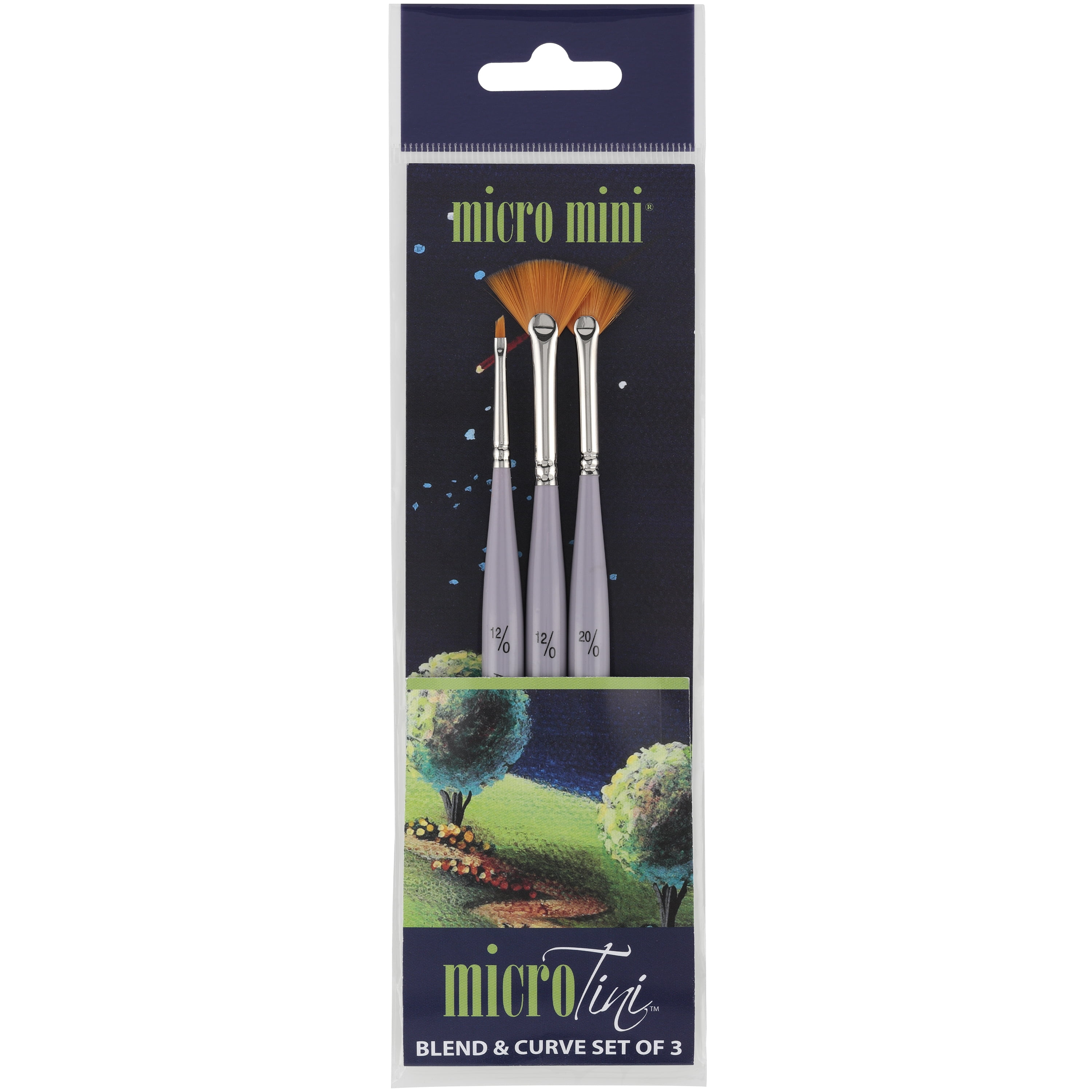 Creative Mark 3 Piece Micro Detail Paint Brush Set, Mini Paintbrushes ...