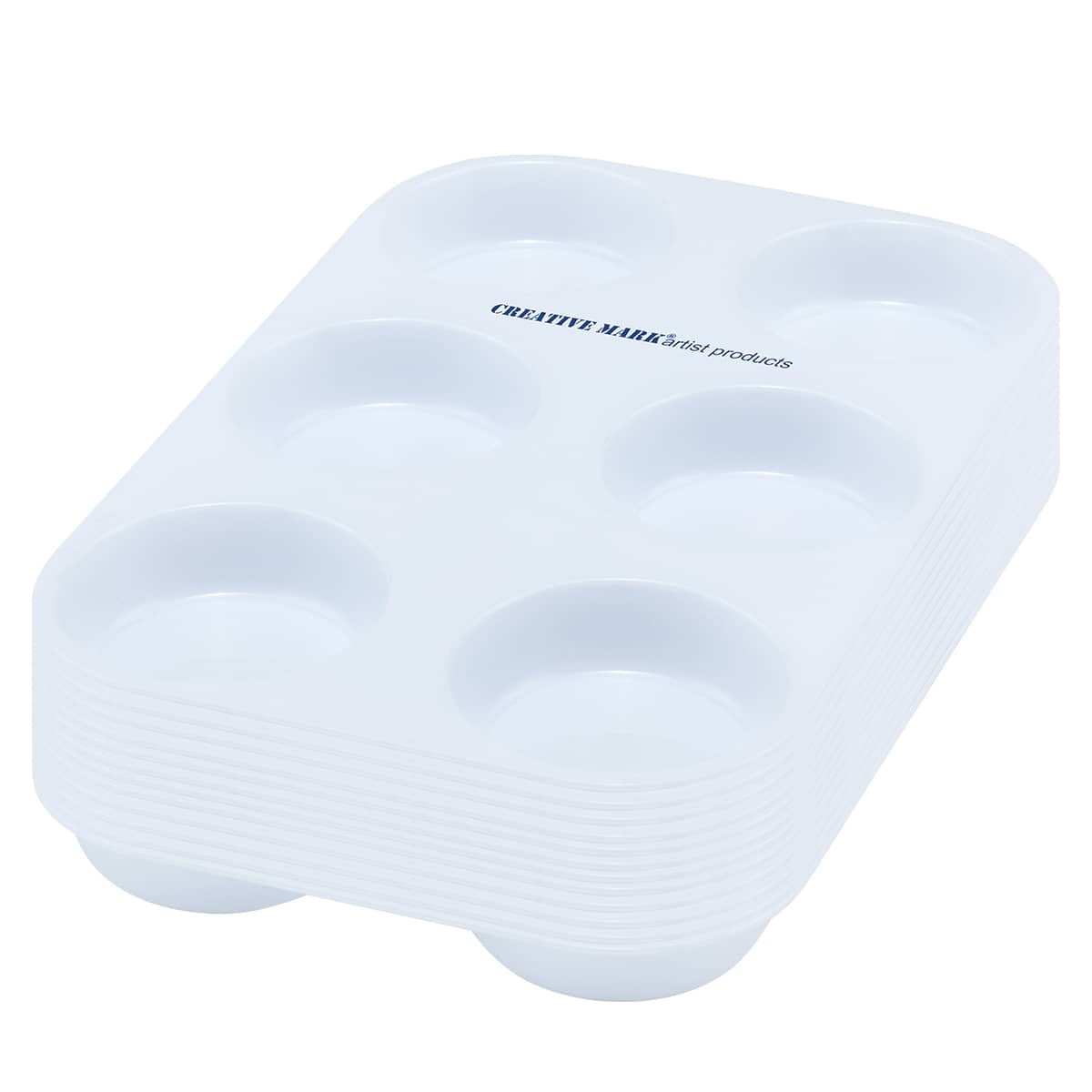 Creative Mark 6‑Well Plastic Muffin Tray for Art Paint, Pack of 12 ...